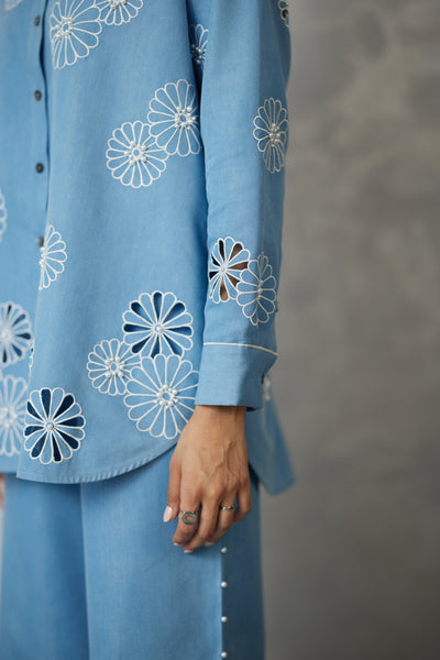 NB UR/46 Nova Cutwork Denim Co-ord Set – NACHIKET BARVE